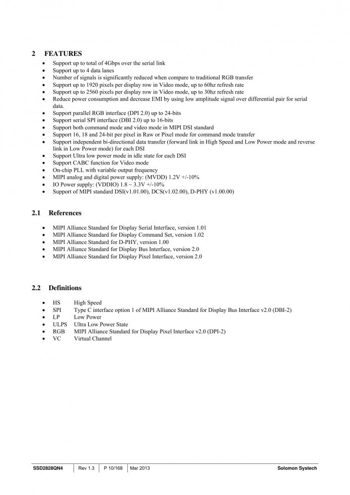 SSD2828QN4 document page 10