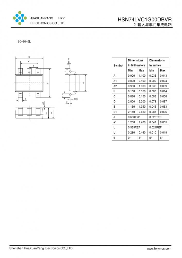 HSN74LVC1G00DBVR datasheet page 5