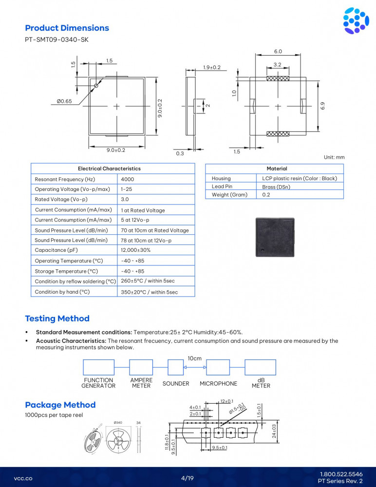 VCC PT Series documentation, page 4
