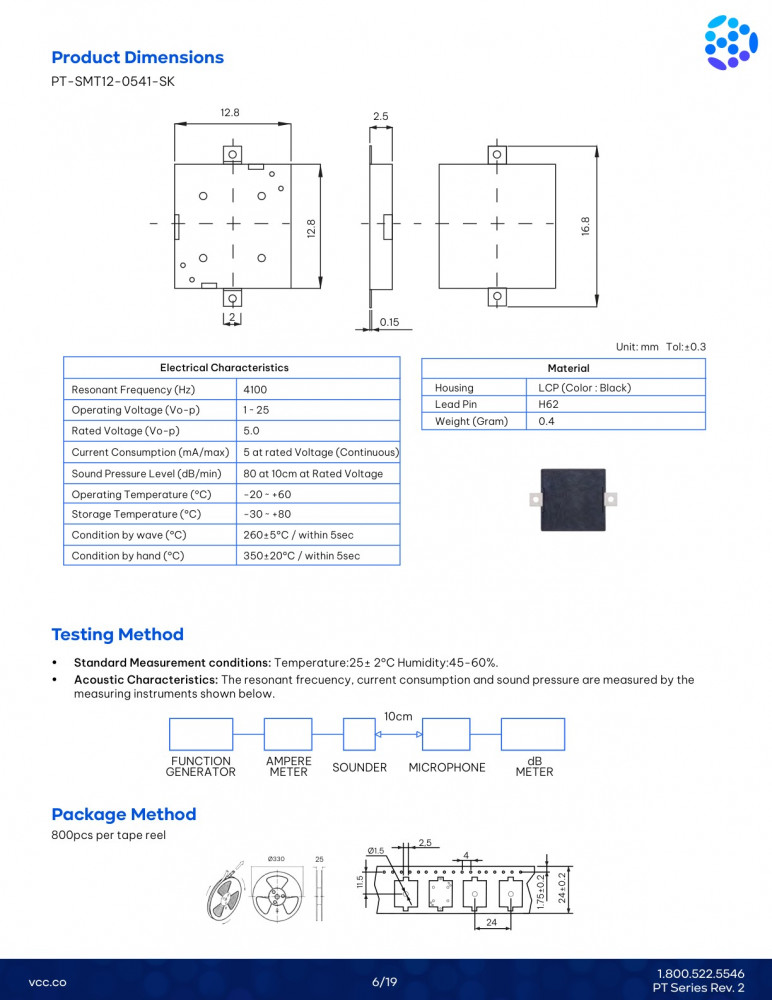 VCC PT Series documentation, page 6