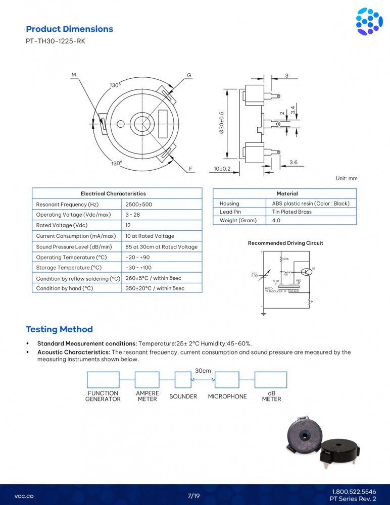 VCC PT Series documentation, page 7