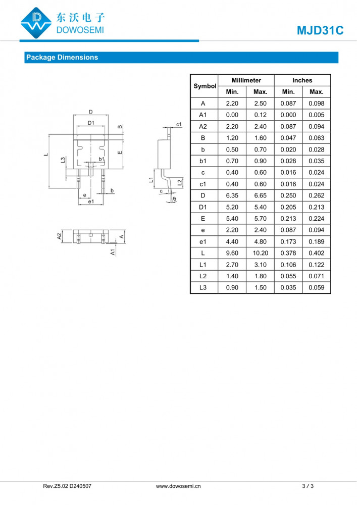 MJD31C datasheet page 3