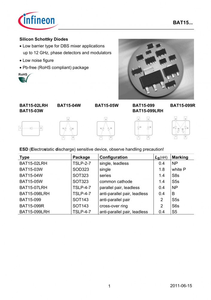BAT1502LRHE6327XTSA1 datasheet page 1