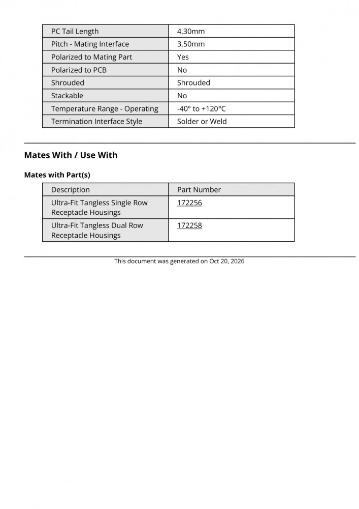 Technical document page 3 for MOLEX 2248571121