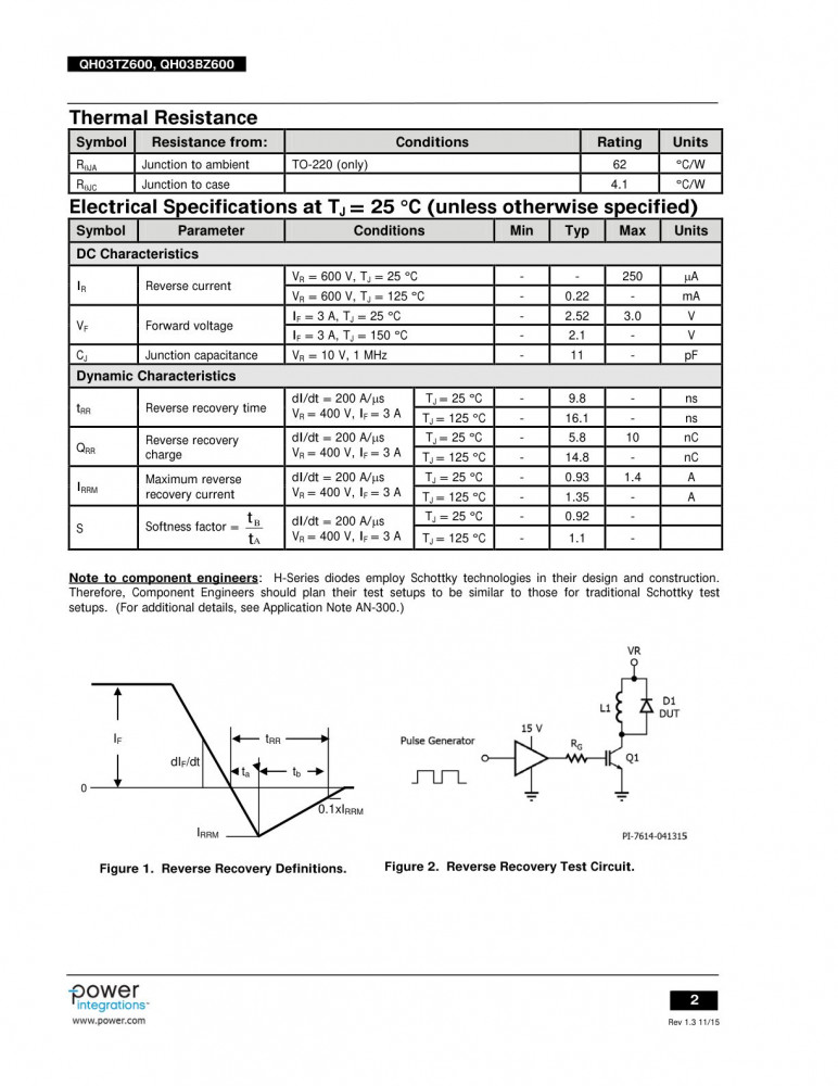 QH03TZ600 datasheet page 2