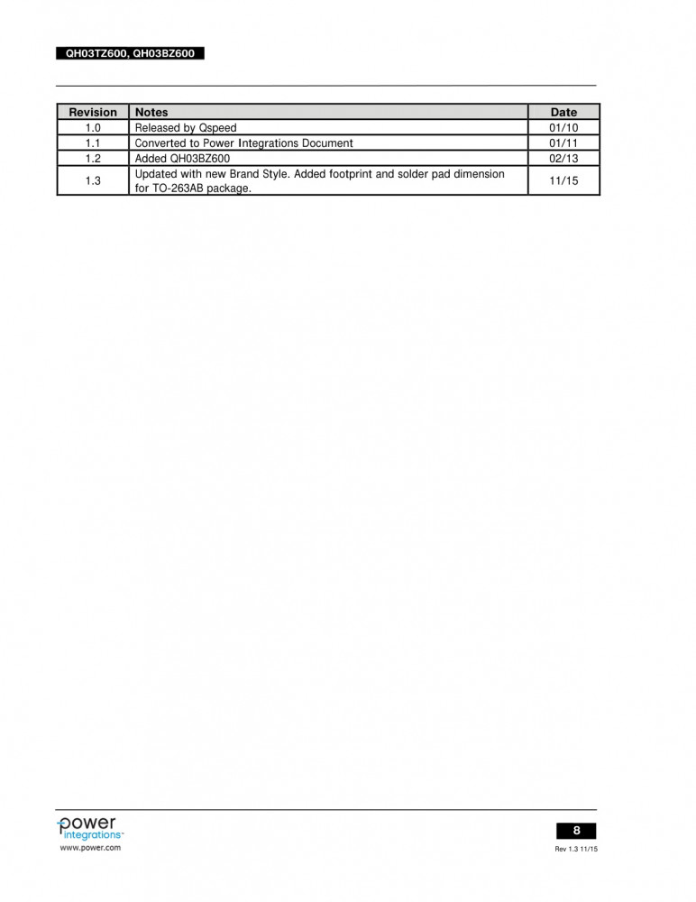 QH03TZ600 datasheet page 8