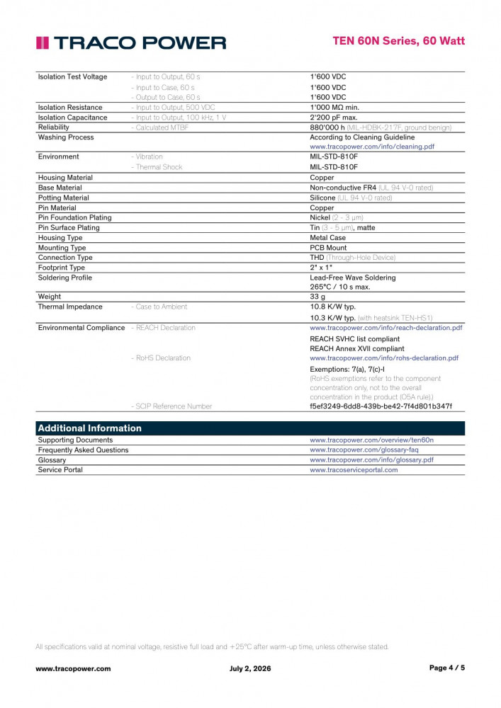 TEN 60N datasheet page 4