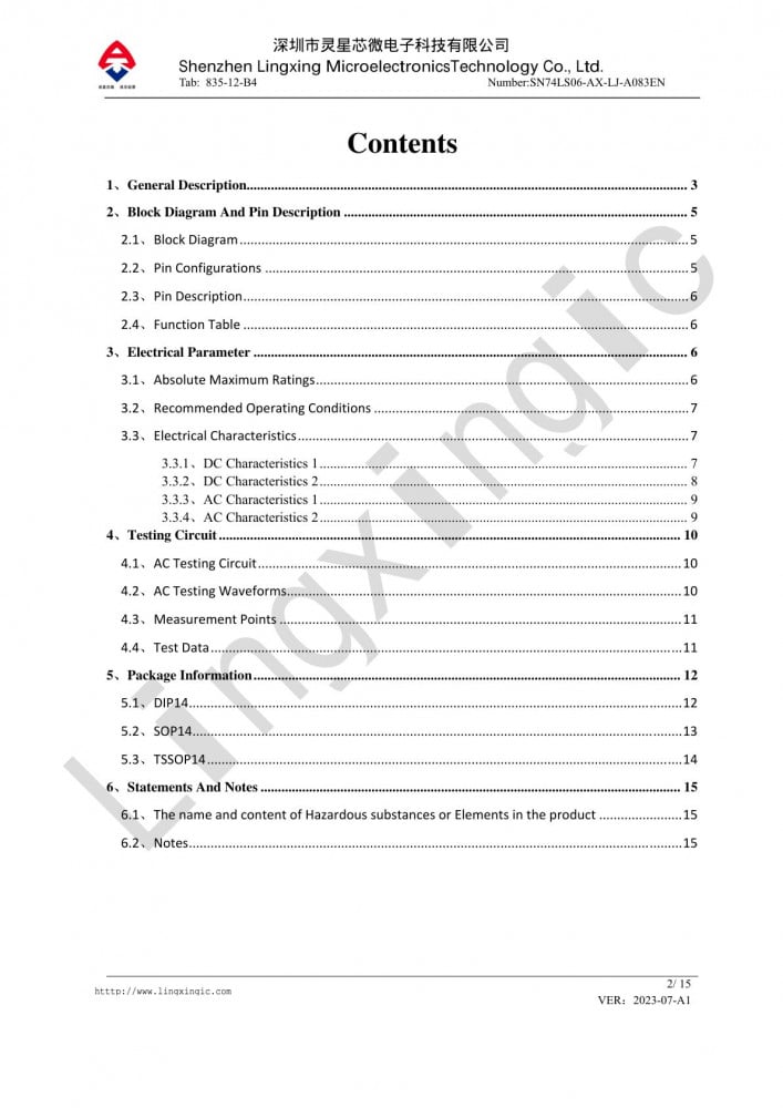 SN74LS06DR(LX) datasheet page 2