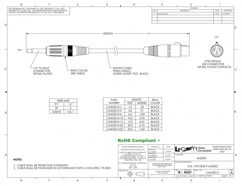 CAXLR214-3 technical document preview