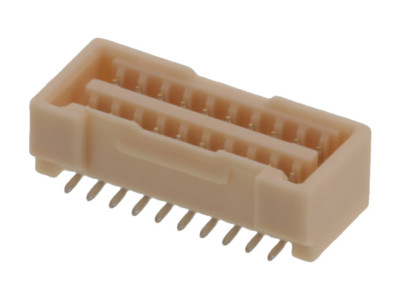 Micro-Lock 1.25mm Pitch Dual-Row Right-Angle Header, Beige, 20 Circuits