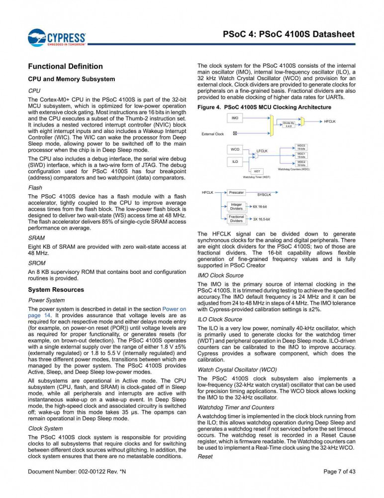 CY8C4146LQI-S423 datasheet page 8