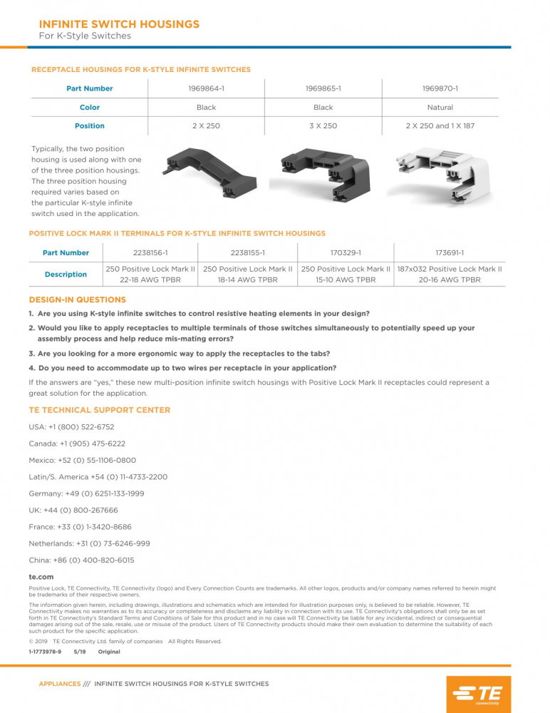 TE Connectivity infinite switch housing technical document page 2