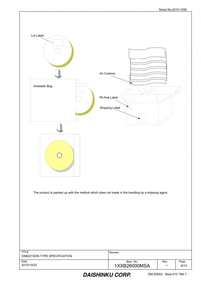 KDS 1XXB26000MSA specification page 9