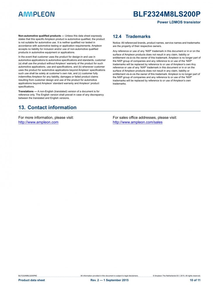 BLF2324M8LS200PJ datasheet page 10