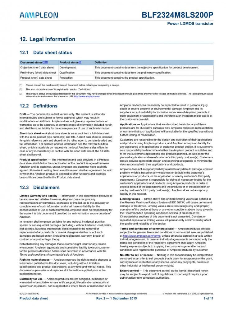 BLF2324M8LS200PJ datasheet page 9