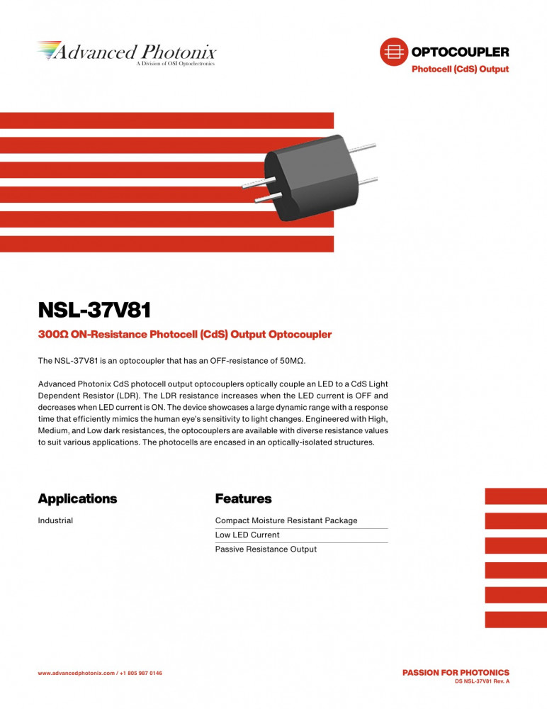 NSL-37V81 datasheet page 1