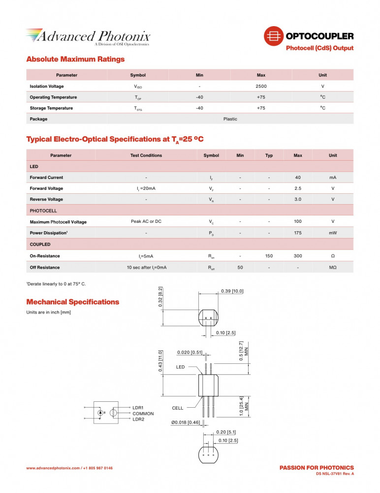 NSL-37V81 datasheet page 2