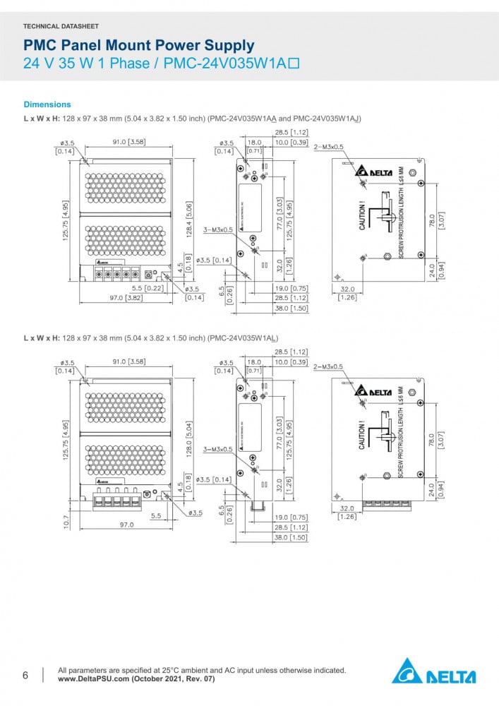 DELTA PMC-24V035W1AJ datasheet page 6