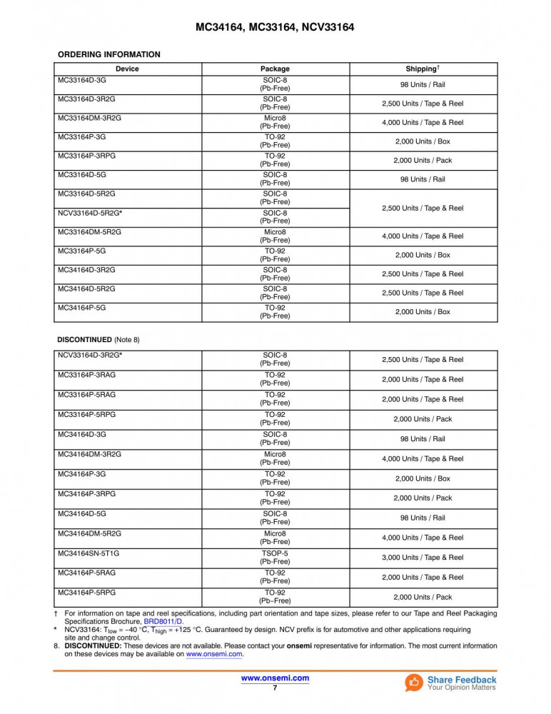 MC33164 datasheet page 7