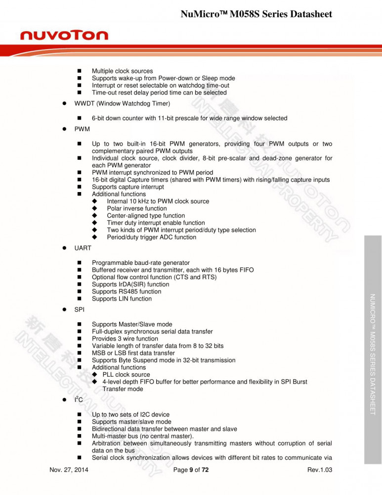 M058S datasheet page 9