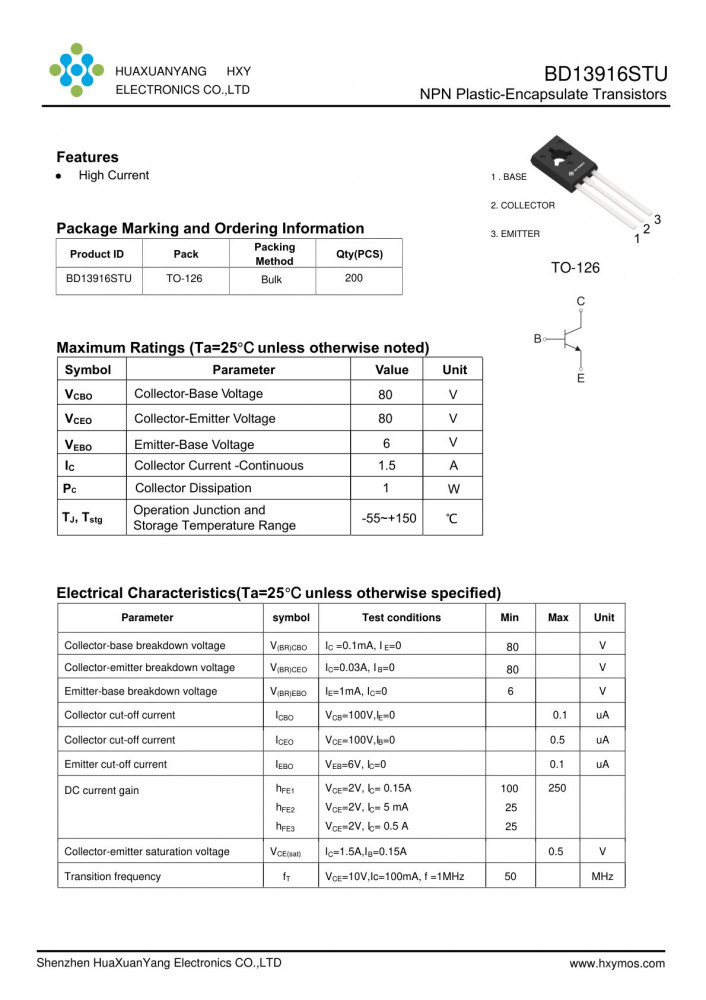 BD13916STU-HXY datasheet page 1