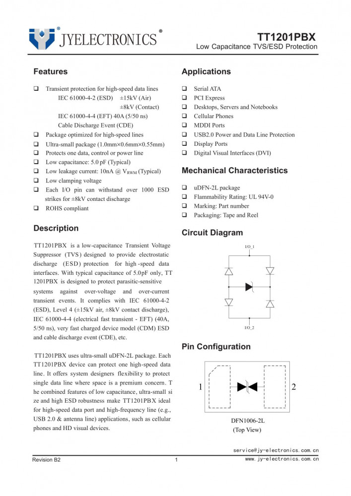 TT1201PBX datasheet page 1
