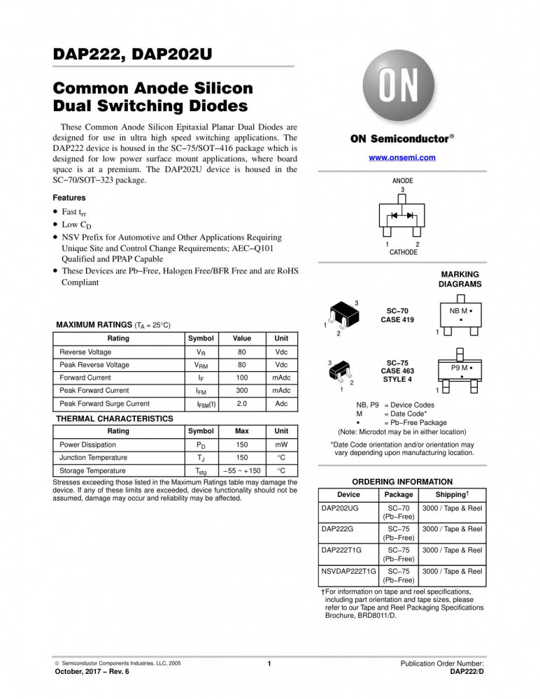 DAP222 technical document preview, page 1