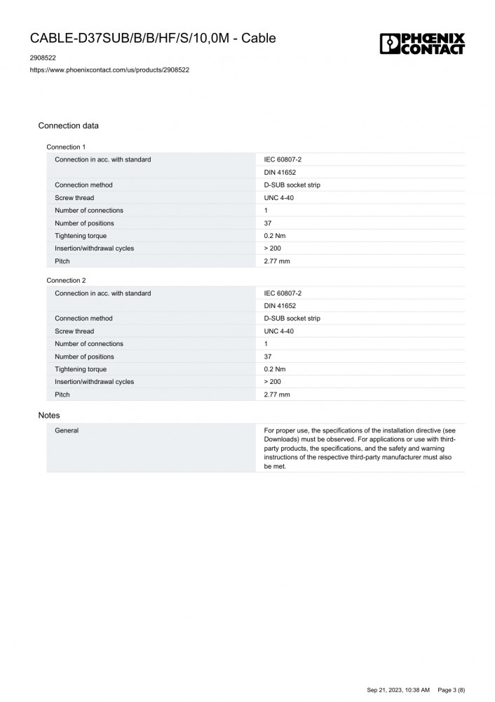 Phoenix Contact 2908522 technical document page 3