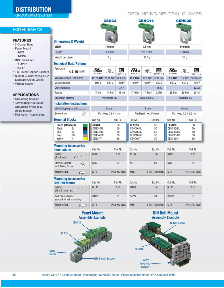 Altech product document page 1