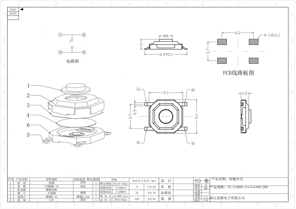 CAX TS-1140SP specification page 2