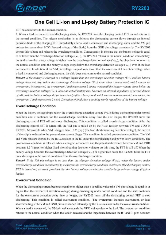 RY2203 datasheet page 5