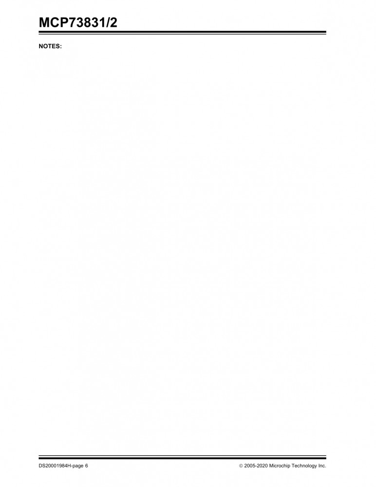MCP73831T-2DCI/MC datasheet page 6