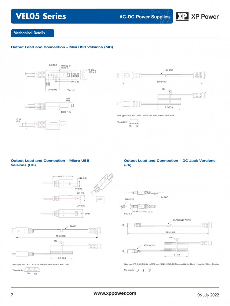 VEL05 series datasheet page 7