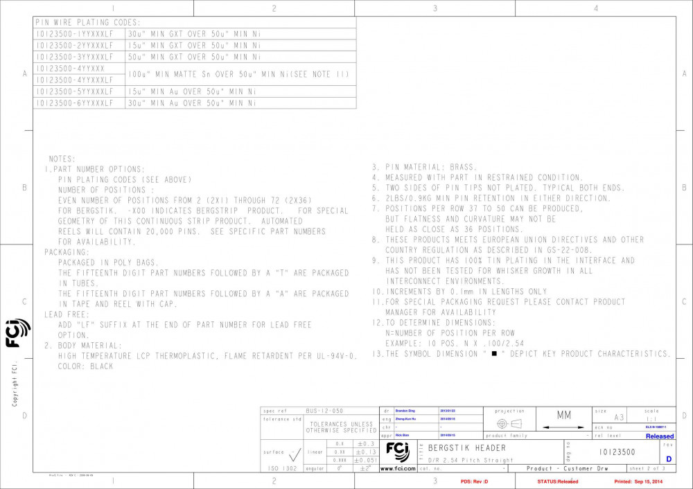 Amphenol 10123500 drawing page 2