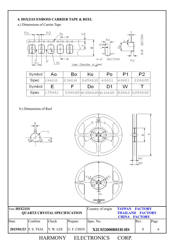 X2C032000B81H-HS specification page 6