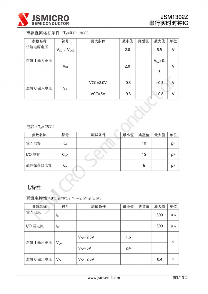 JSM1302Z datasheet page 3