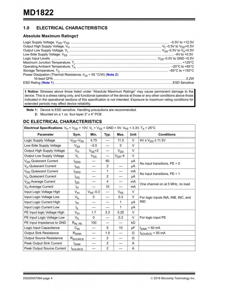 MD1822 datasheet page 4