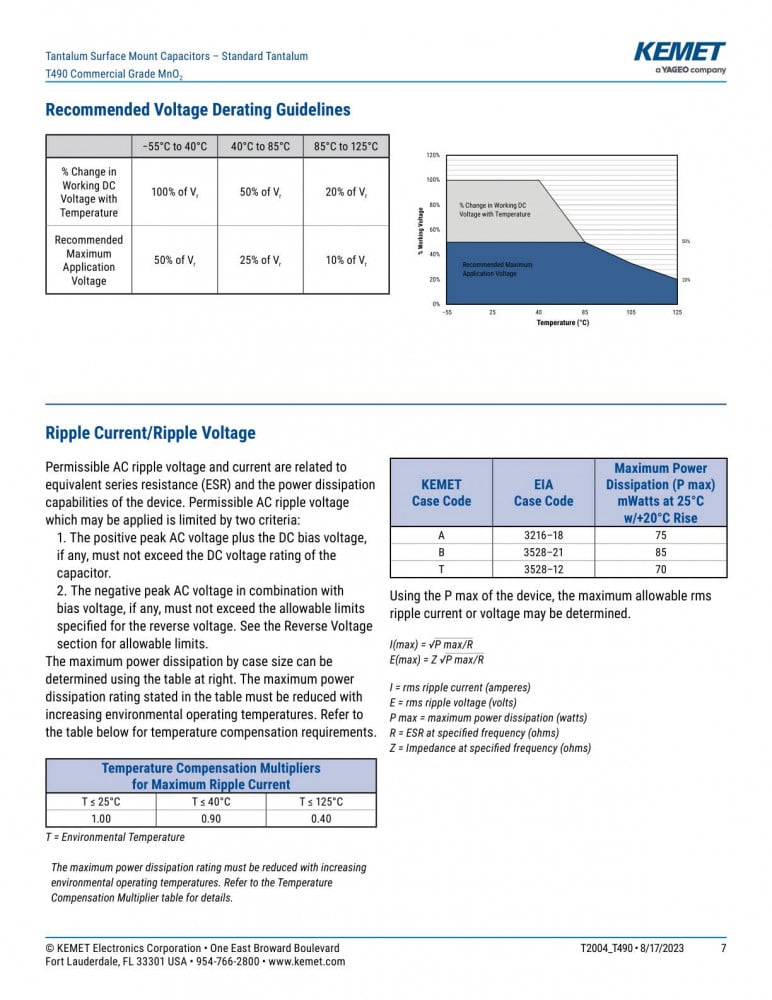 KEMET T490 datasheet page 7