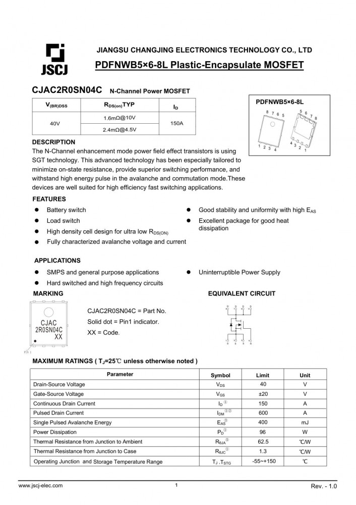 CJAC2R0SN04C datasheet page 1