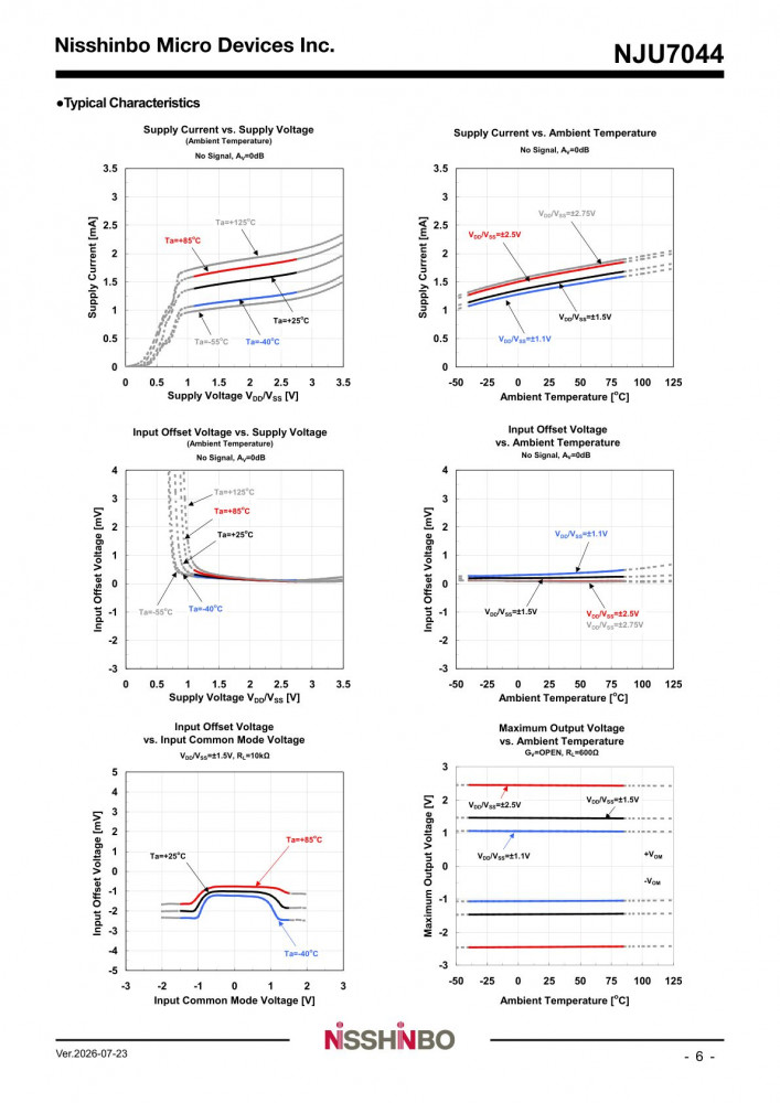 NJU7044 datasheet preview, page 6