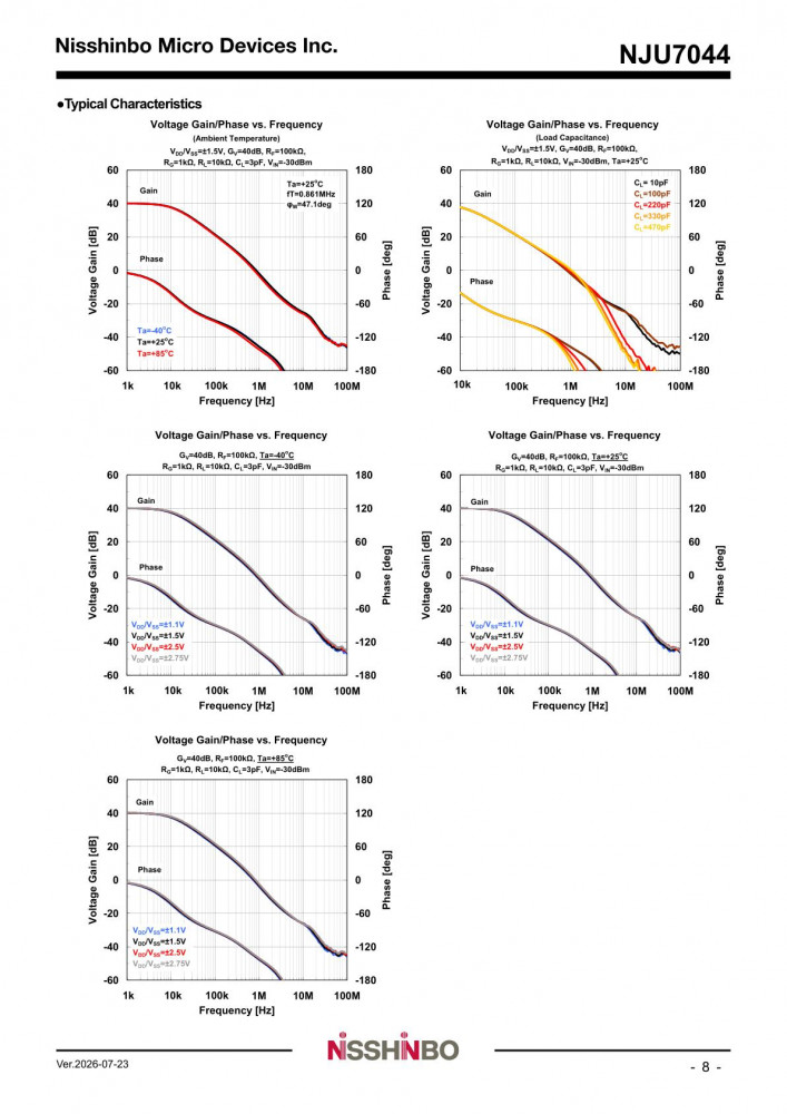 NJU7044 datasheet preview, page 8