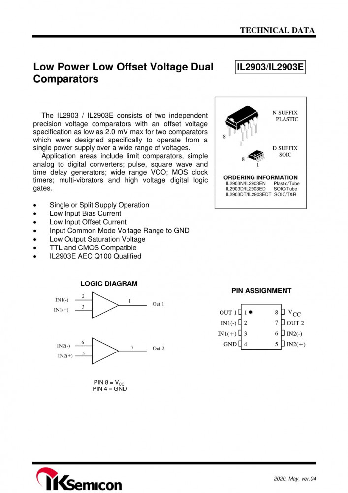 IL2903EDT datasheet page 1