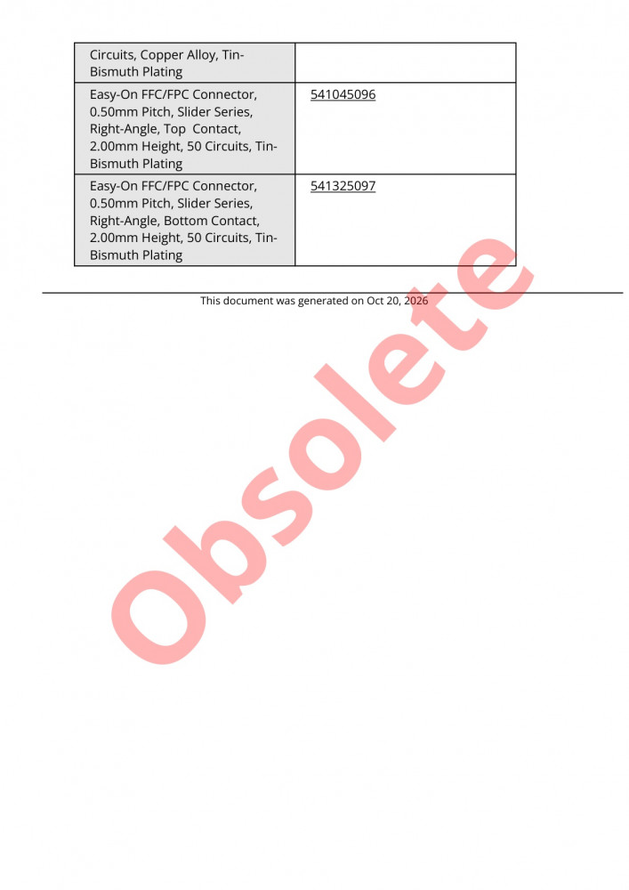 Molex Series 15266 FFC sales drawing, page 3