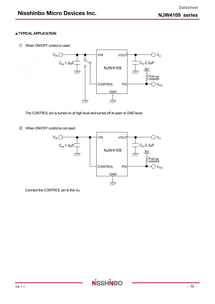 NJW4109 datasheet page 10