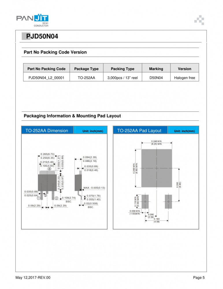 PJD50N04 datasheet page 5
