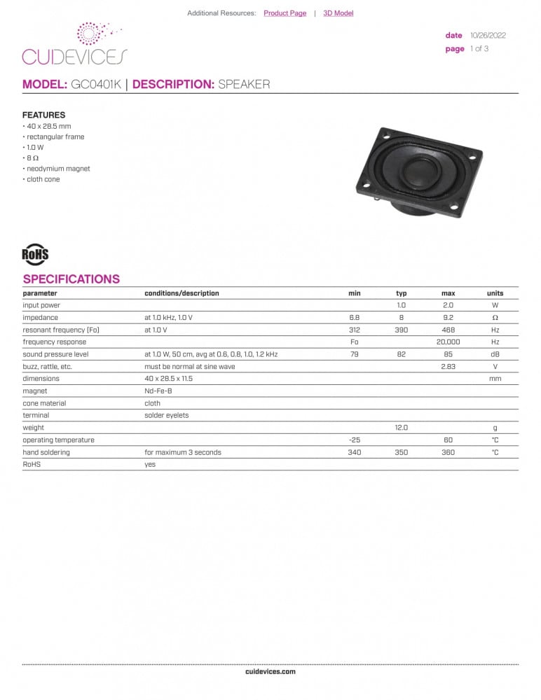 GC0401K product features and specifications