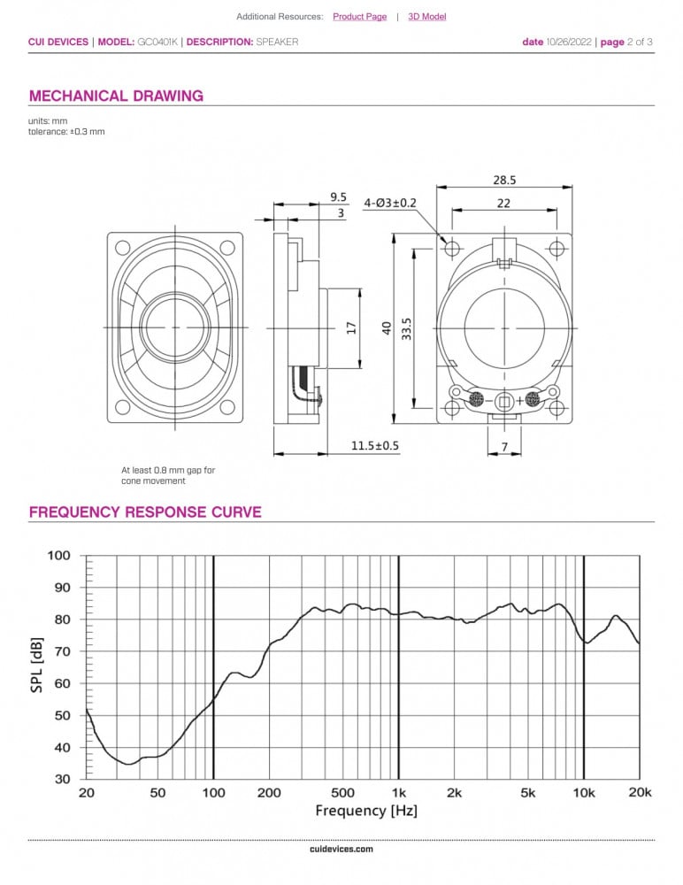 GC0401K mechanical drawing
