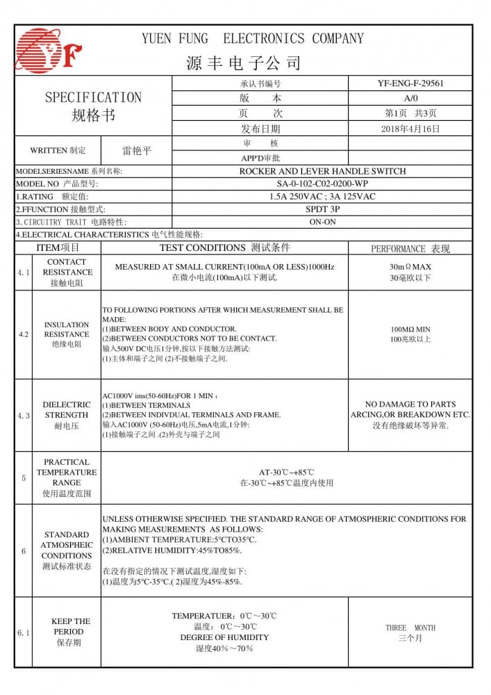 SA-0-102-C02-0200-WP technical document page 2