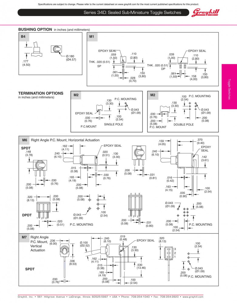 Grayhill Series 34D technical document page 2