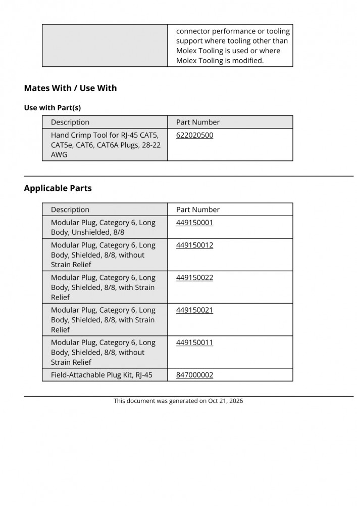 Technical document page 3 for product 640160044